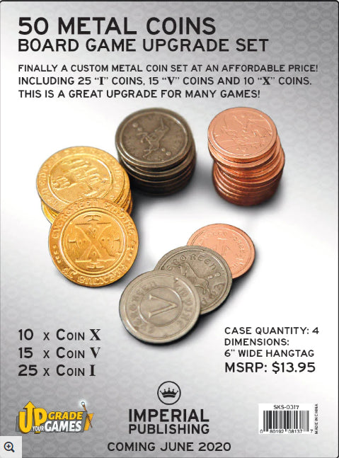 Board Game Upgrade: Metal Coin Board Game Upgrade Set (50 Medieval Coi ...
