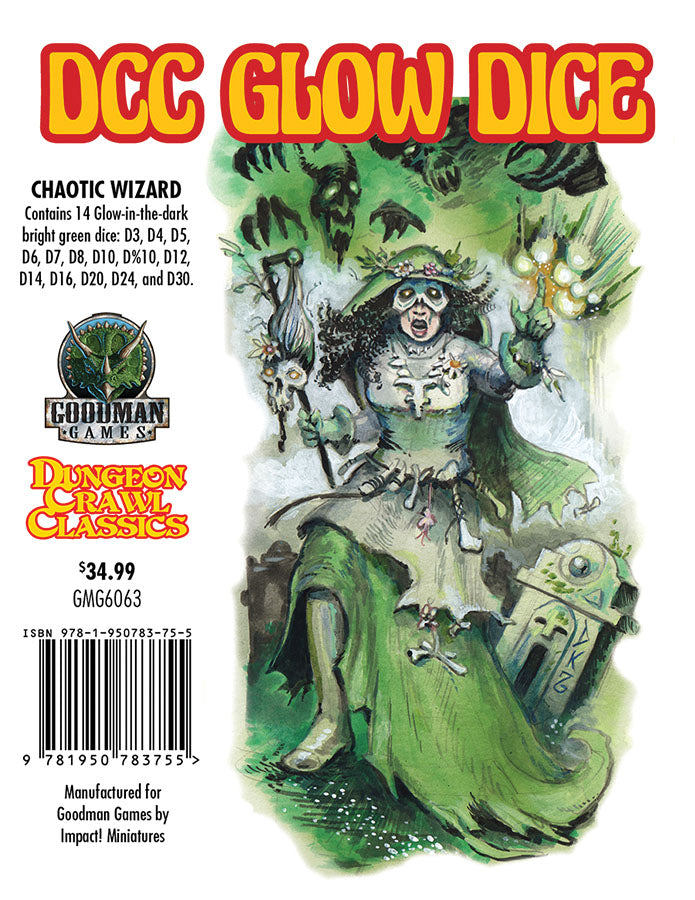 Dungeon Crawl Classics RPG: Chaotic Wizard Glow Dice – Detective Hawk Games
